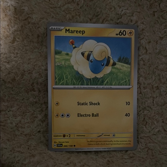 Pokemon | Games | Pokemon Card Mareep With Blue And Yellow | Poshmark